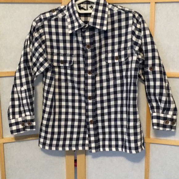 Busy Bees | Shirts & Tops | Busy Bees Checkered Buttondown Shirt Navy ...